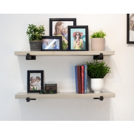 Floating Shelf with Square Tube Brackets - Istanbul • Höfina